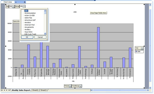 Weekly Sales Report Chart